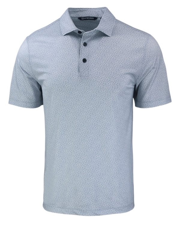 Cutter & Buck Pike Eco Pebble Print Stretch Men’s Polo Shirt – Polished ...